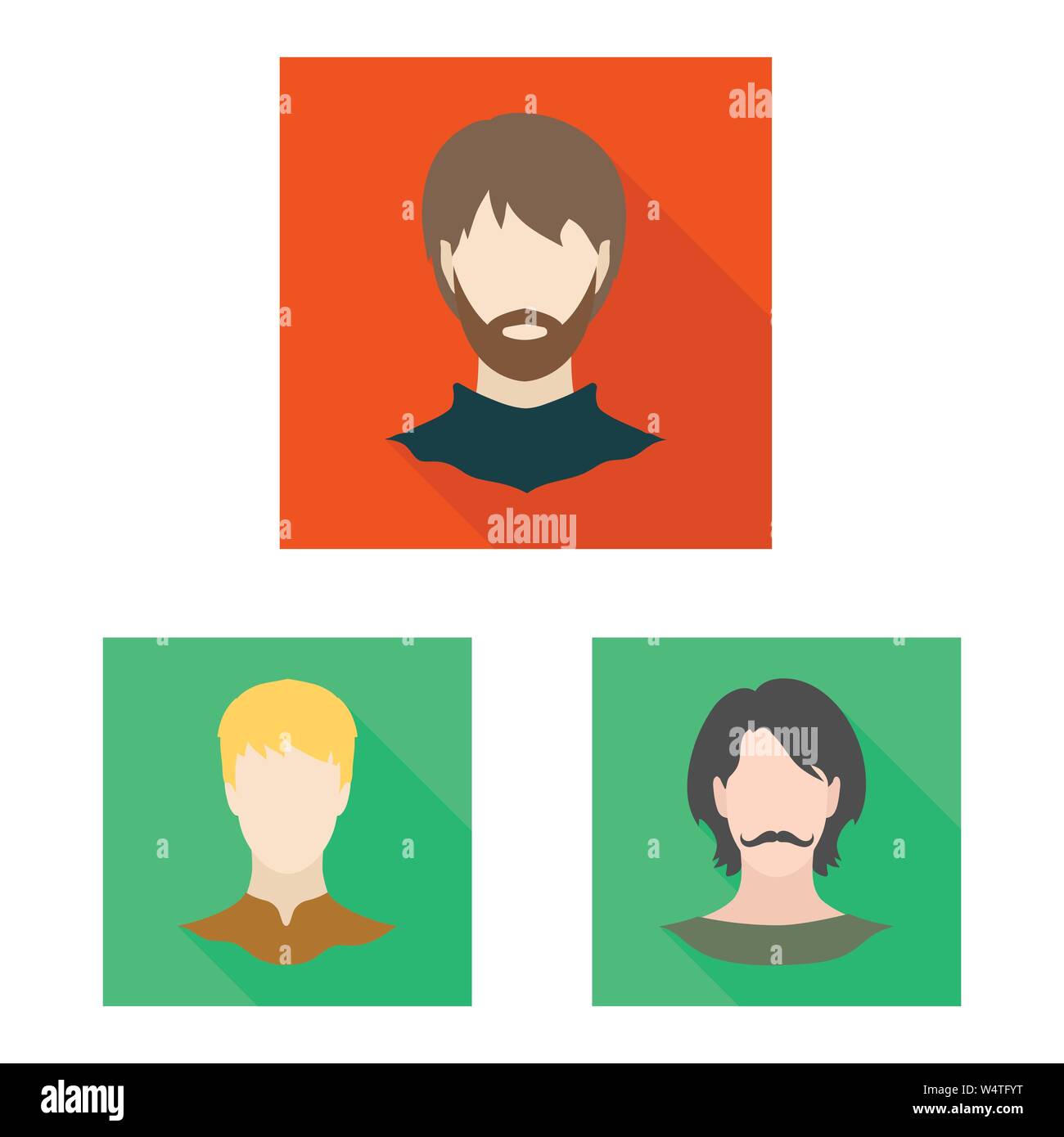 Vector illustration of avatar and dummy icon. Set of avatar and figure ...