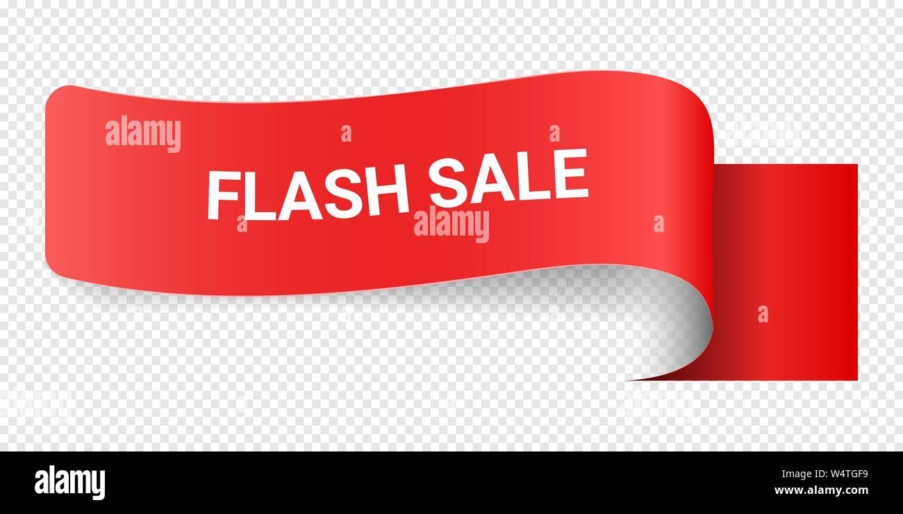 Red Vector Illustration Sign Flash Sale. Illustrations For Promotion ...