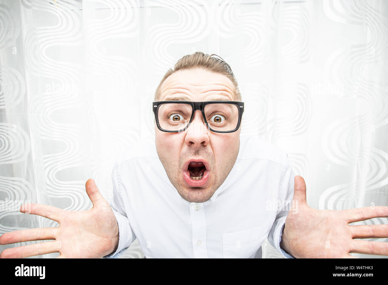 Man can not decide and is trapped Stock Photo - Alamy