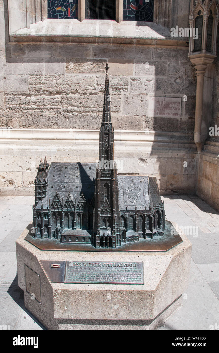 Around Vienna - model of St Stephens Cathedral Stock Photo - Alamy