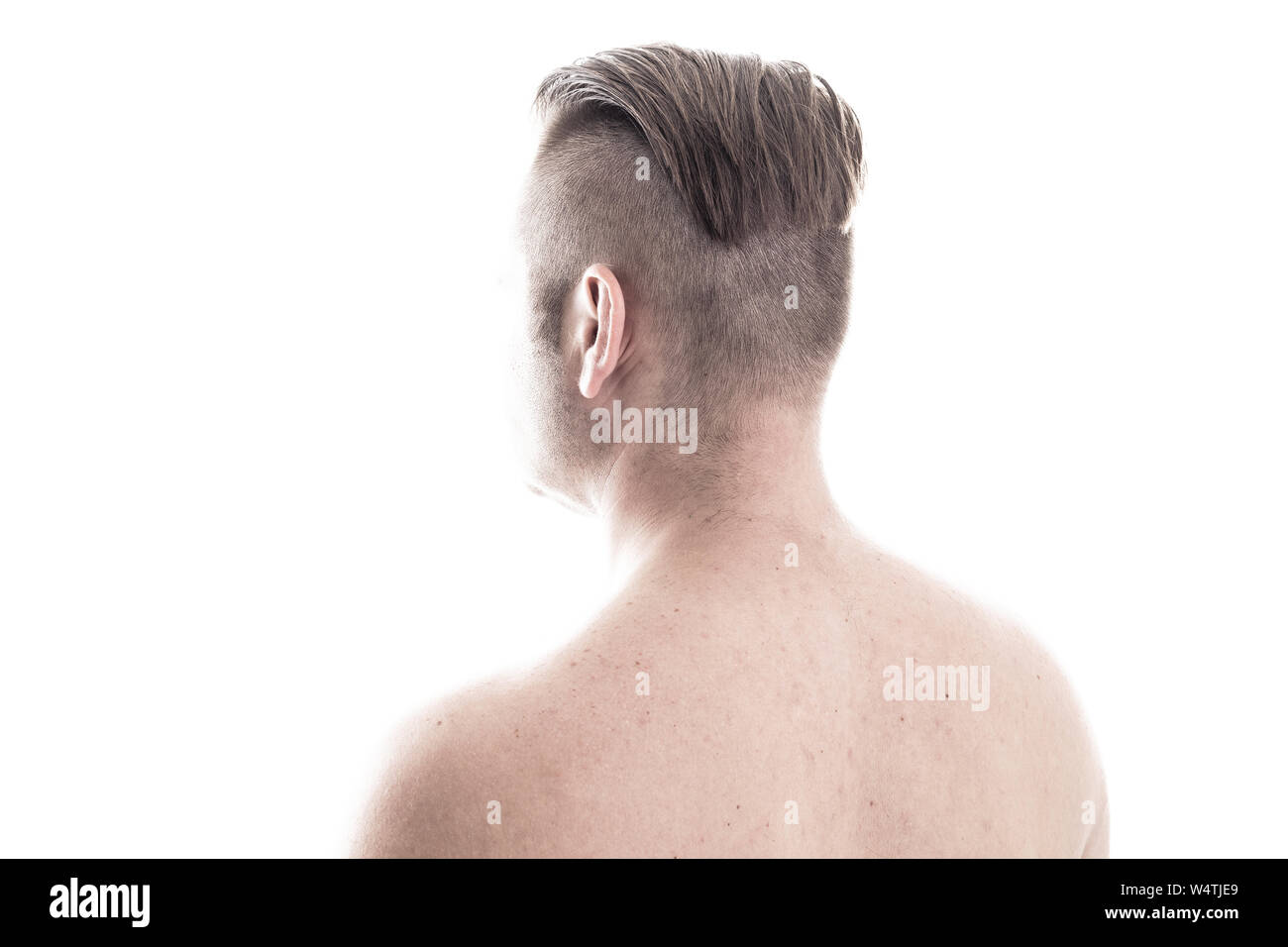 Man with hairy chest isolated on white background Stock Photo - Alamy