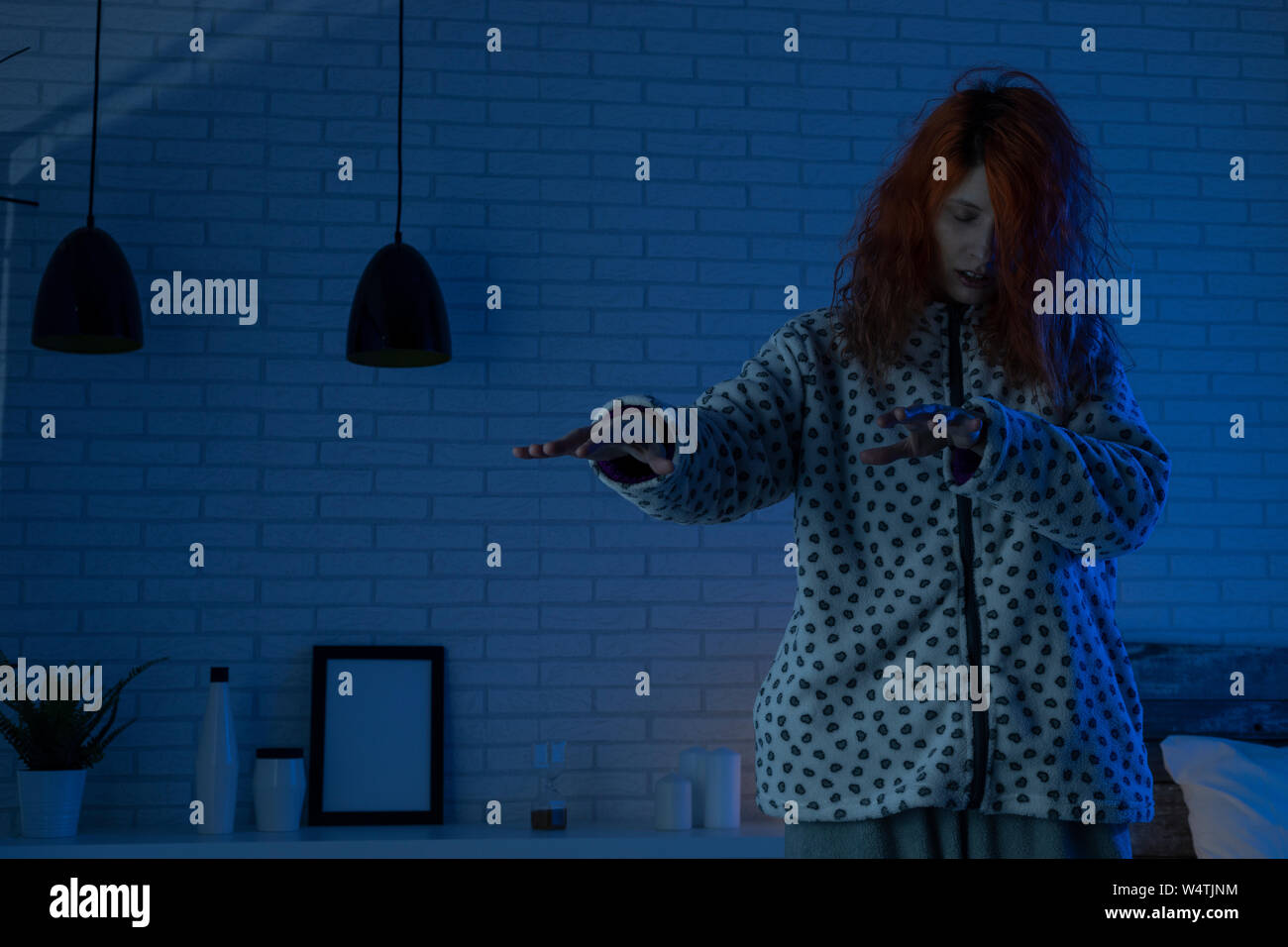 Sleep paralysis woman hi-res stock photography and images - Alamy