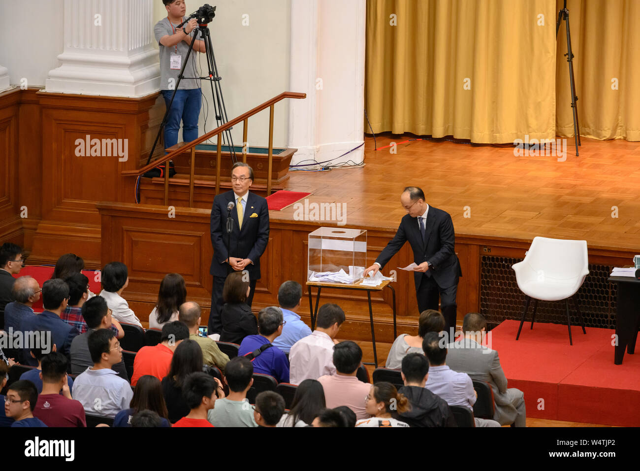 Hong Kong - July 18, 2019: Vice-Chancellor of University of Hong Kong ...