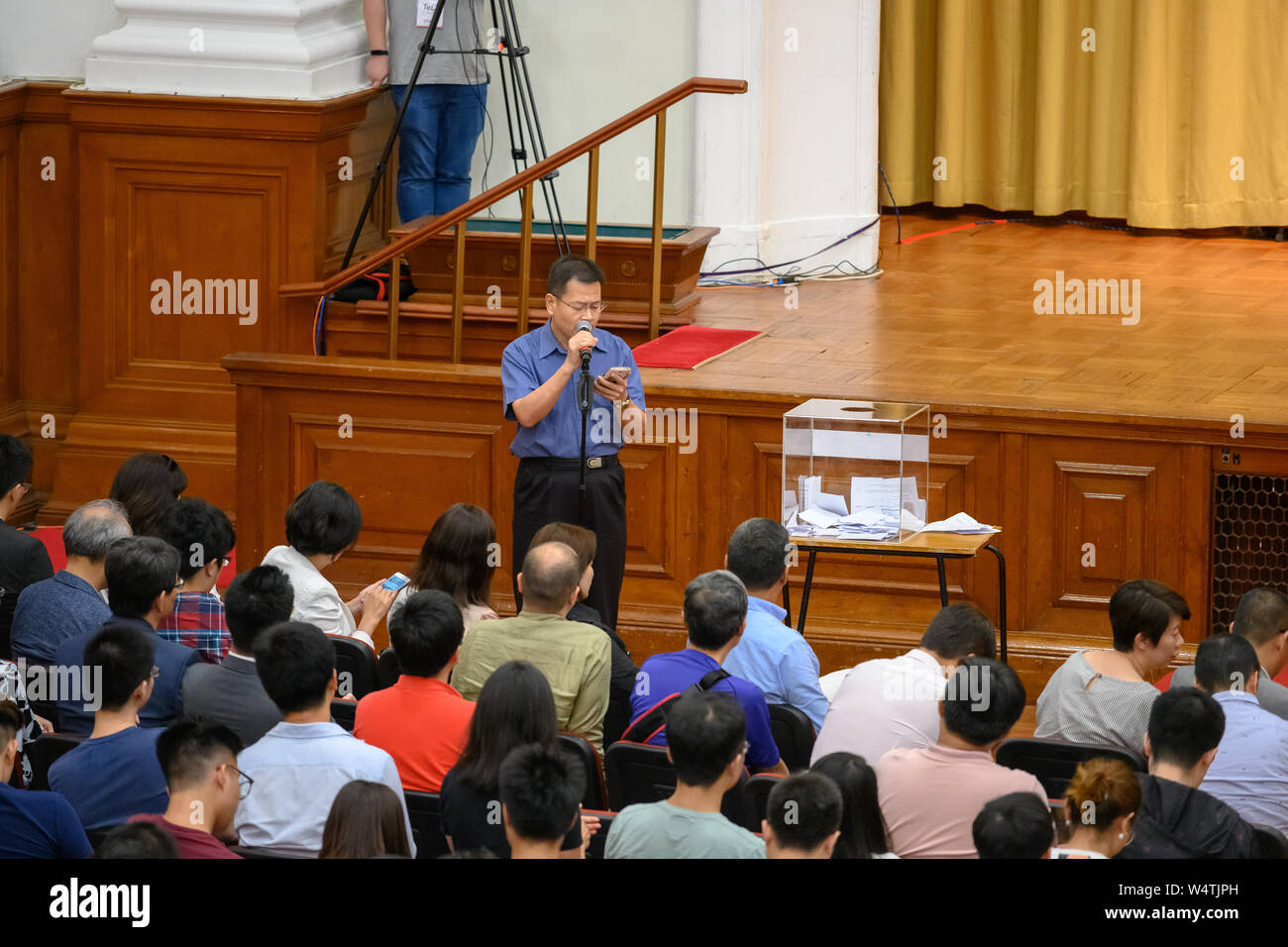 Hong Kong - July 18, 2019: Vice-Chancellor of University of Hong Kong ...