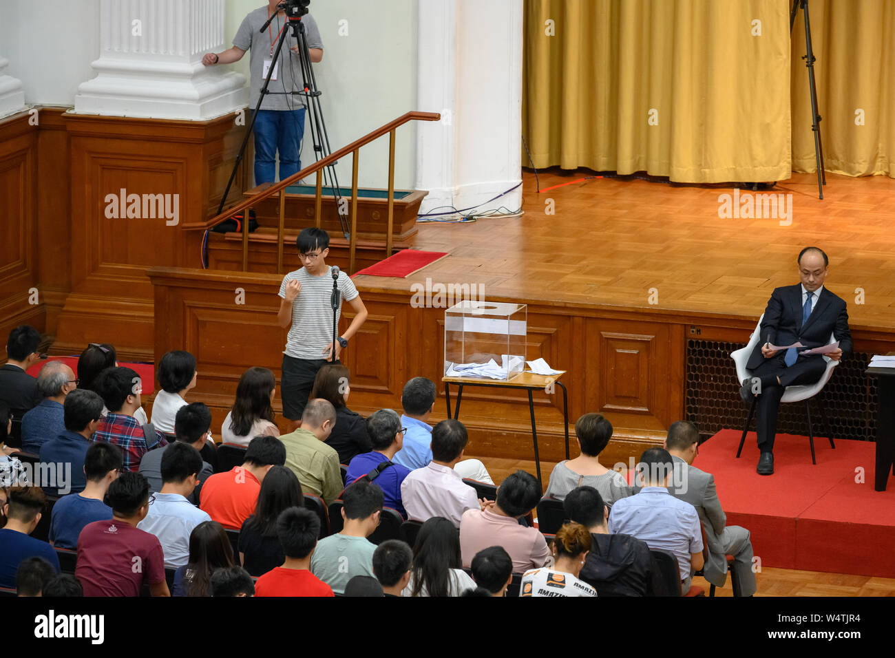 Hong Kong - July 18, 2019: Vice-Chancellor of University of Hong Kong ...