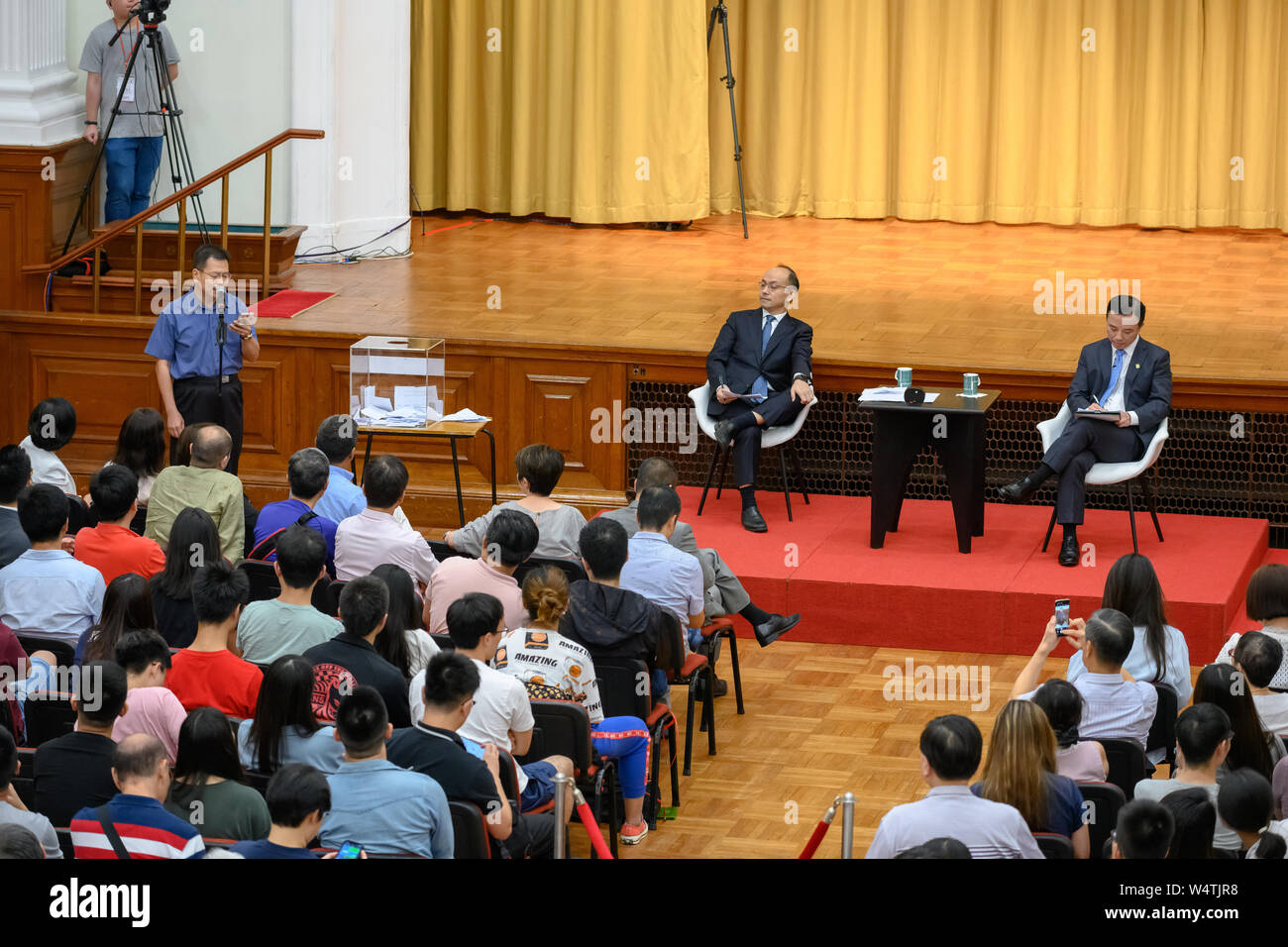 Hong Kong - July 18, 2019: Vice-Chancellor of University of Hong Kong ...