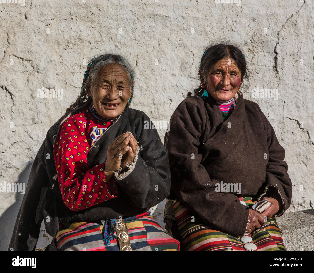 China, Tibet, Lhasa, Two Khamba Tibetan women from the Kham region of ...