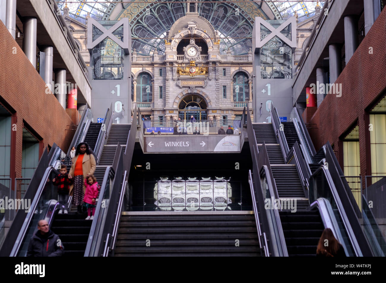 Belgium, Antwerp: the central station, Antwerpen-Centraal Stock Photo ...