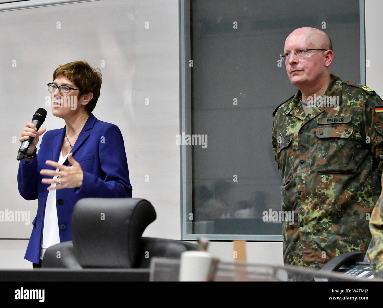 Schwielowsee, Germany. 25th July, 2019. Federal Defence Minister ...
