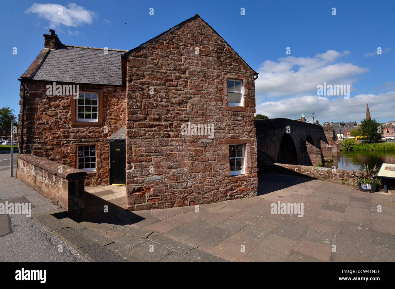 The Old Bridge House Museum on Devorgilla Bridge in Dumfries Scotland ...