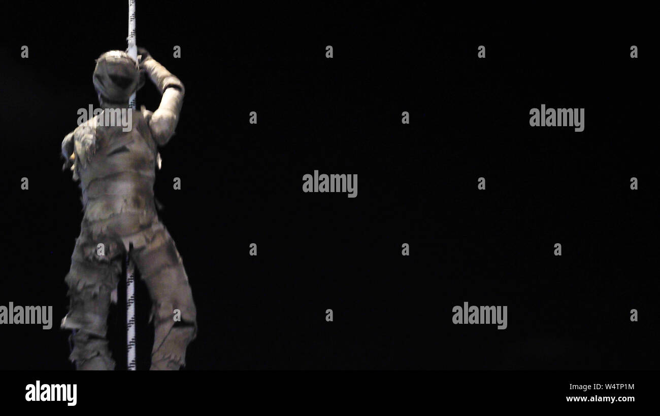 Zombie Hand climbing In Spooky Night haunted house Stock Photo - Alamy