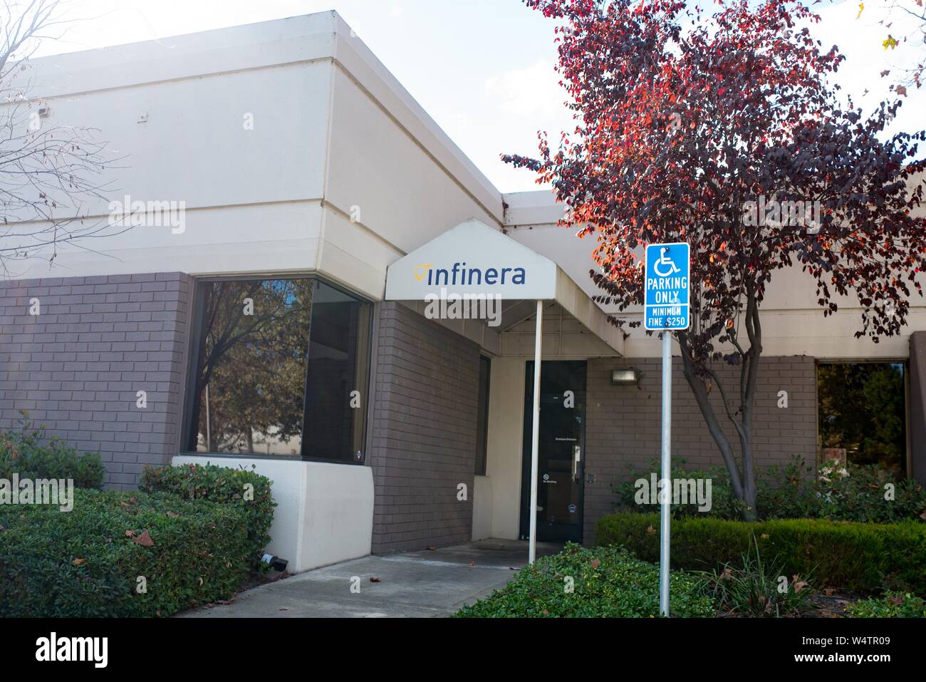 Facade of telecommunications service company infinera hi-res stock ...