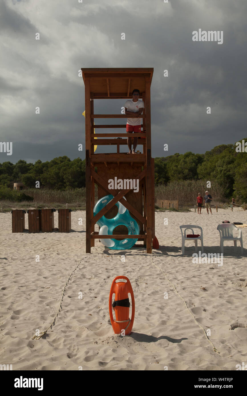 Baywatch on Mallorca beach Stock Photo - Alamy