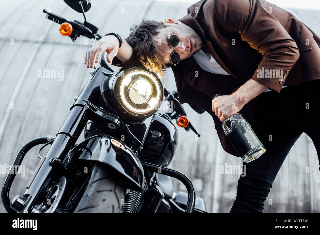 Handlebars of motorcycle hi-res stock photography and images - Alamy