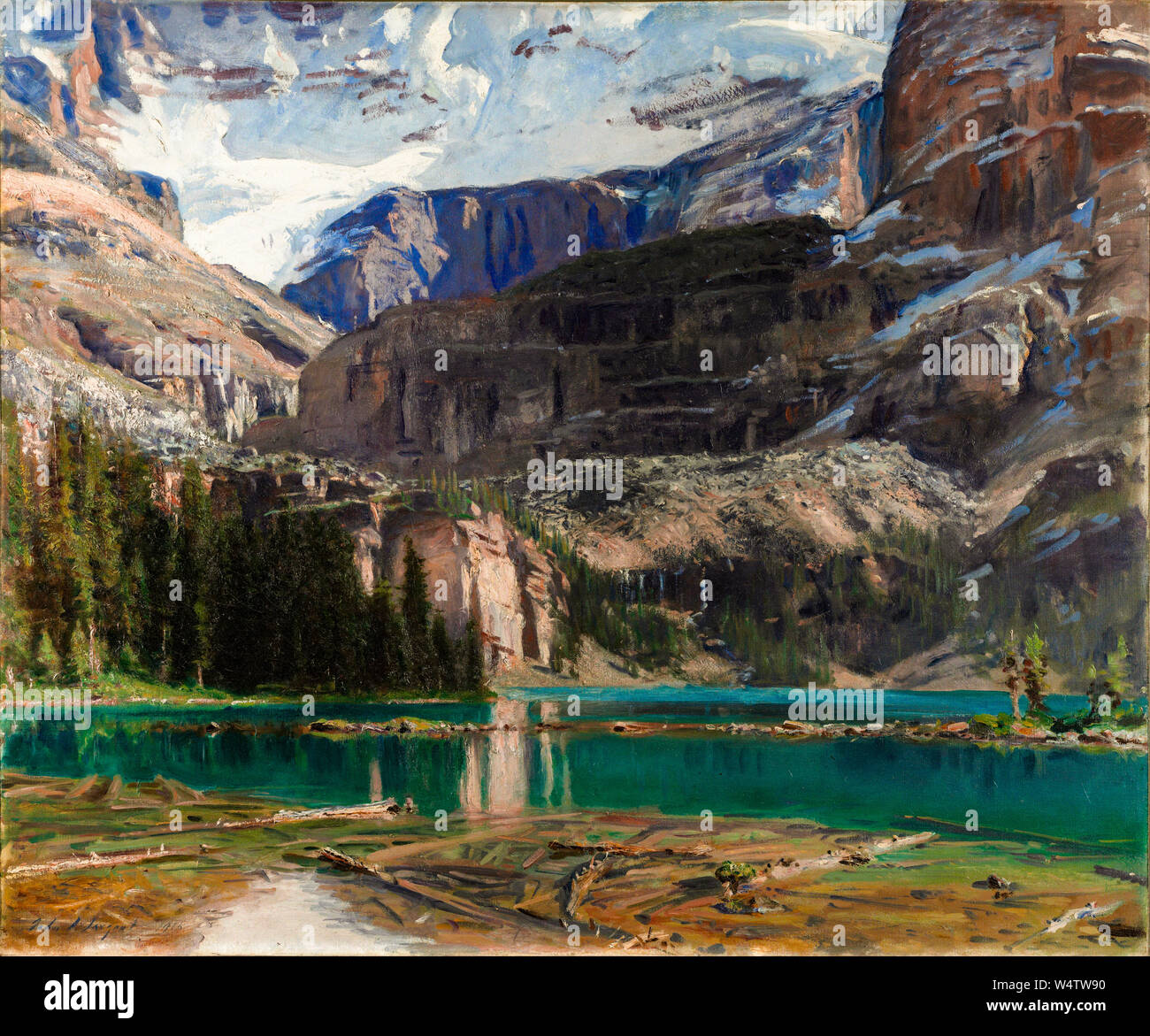 John Singer Sargent, landscape painting, Lake O'Hara, 1916 Stock Photo ...