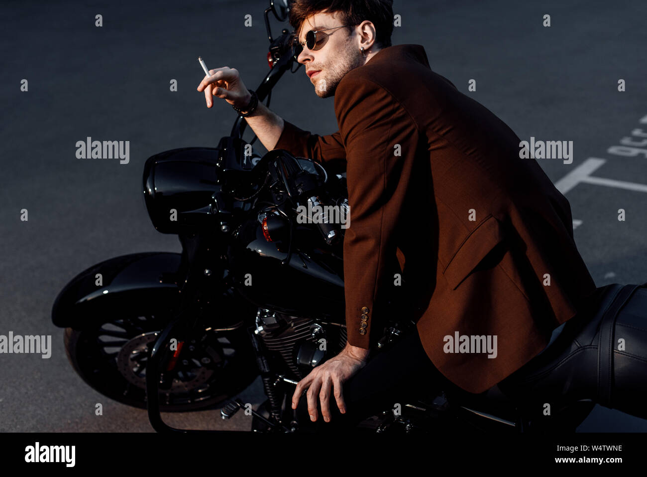 Smoker motorcycle hi-res stock photography and images - Alamy