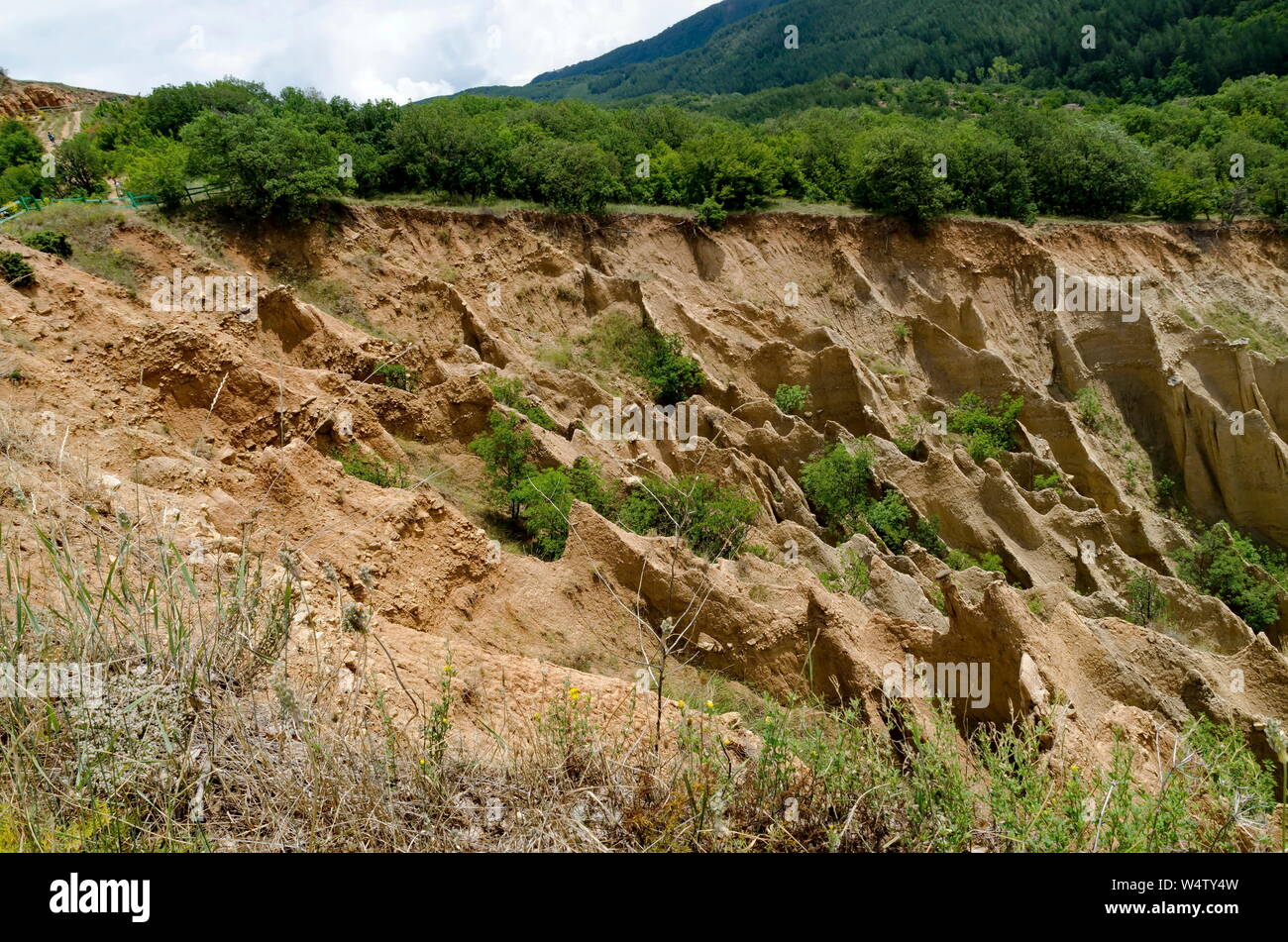 Fragment of the famous Stob’s Pyramids with unusual shape red and ...