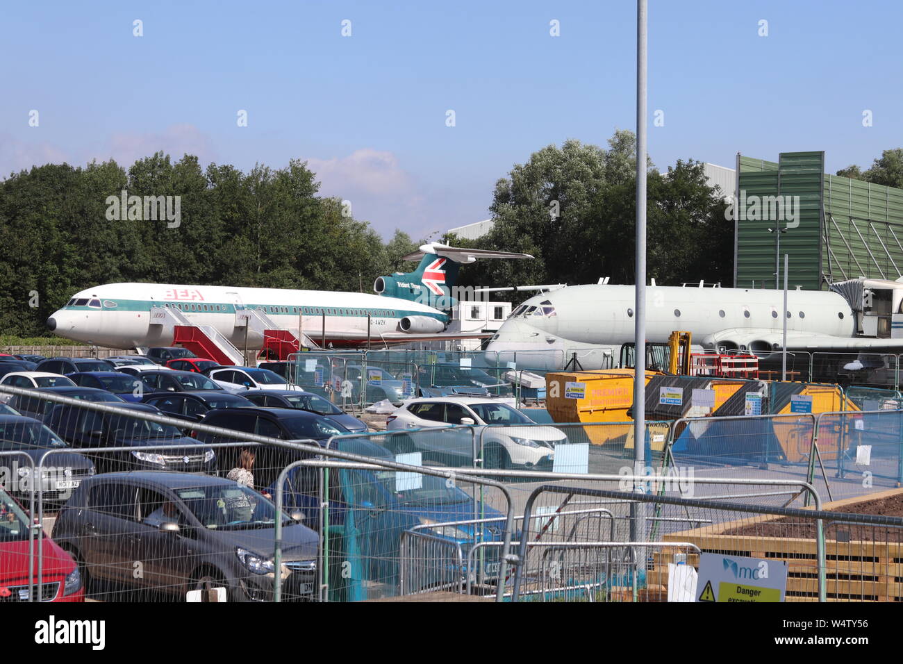 Manchester airport aviation viewing park Stock Photo - Alamy