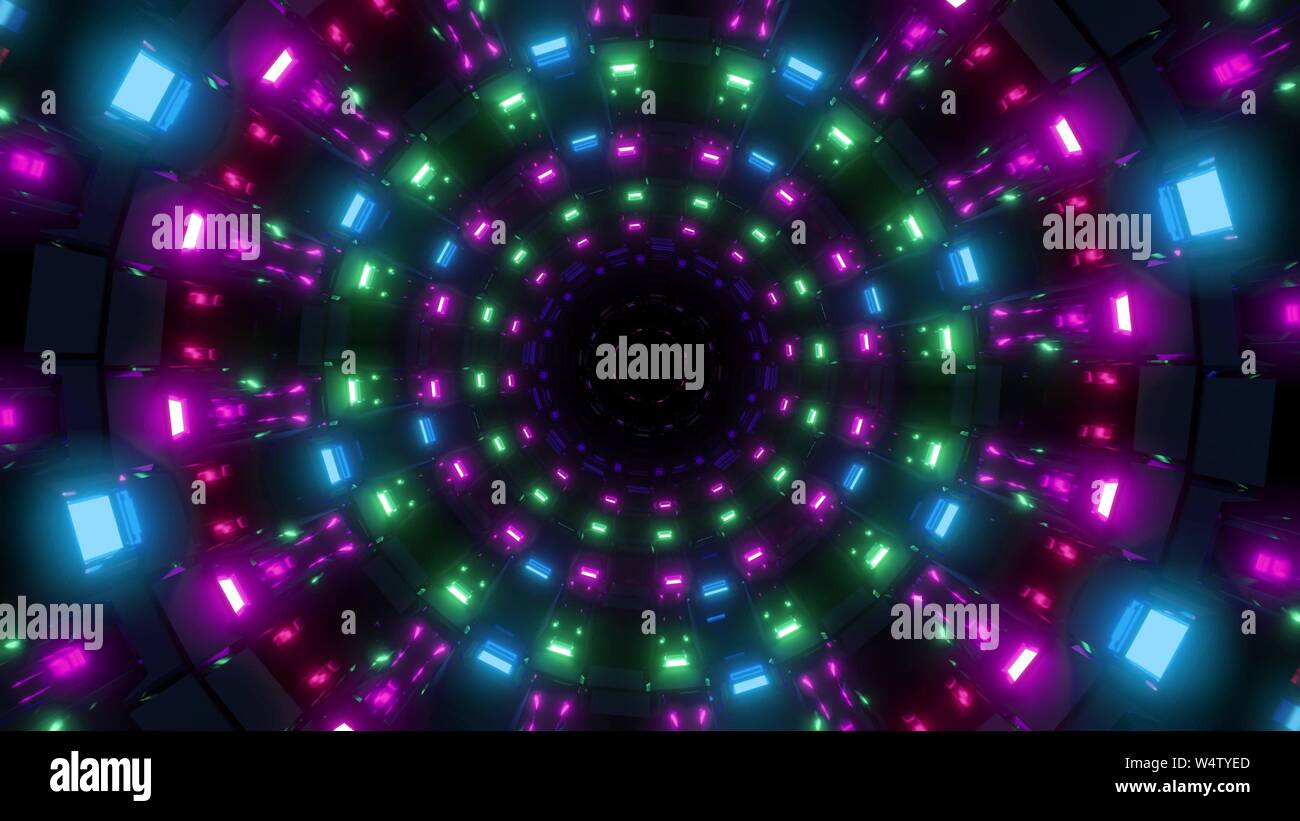 round shaped lights with nice glow design work background 3d ...