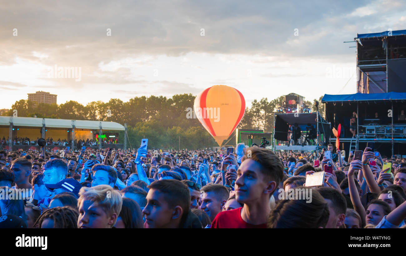 Kyiv, Ukraine - 07.13.2019: Atlas Weekend music festival outdoors ...
