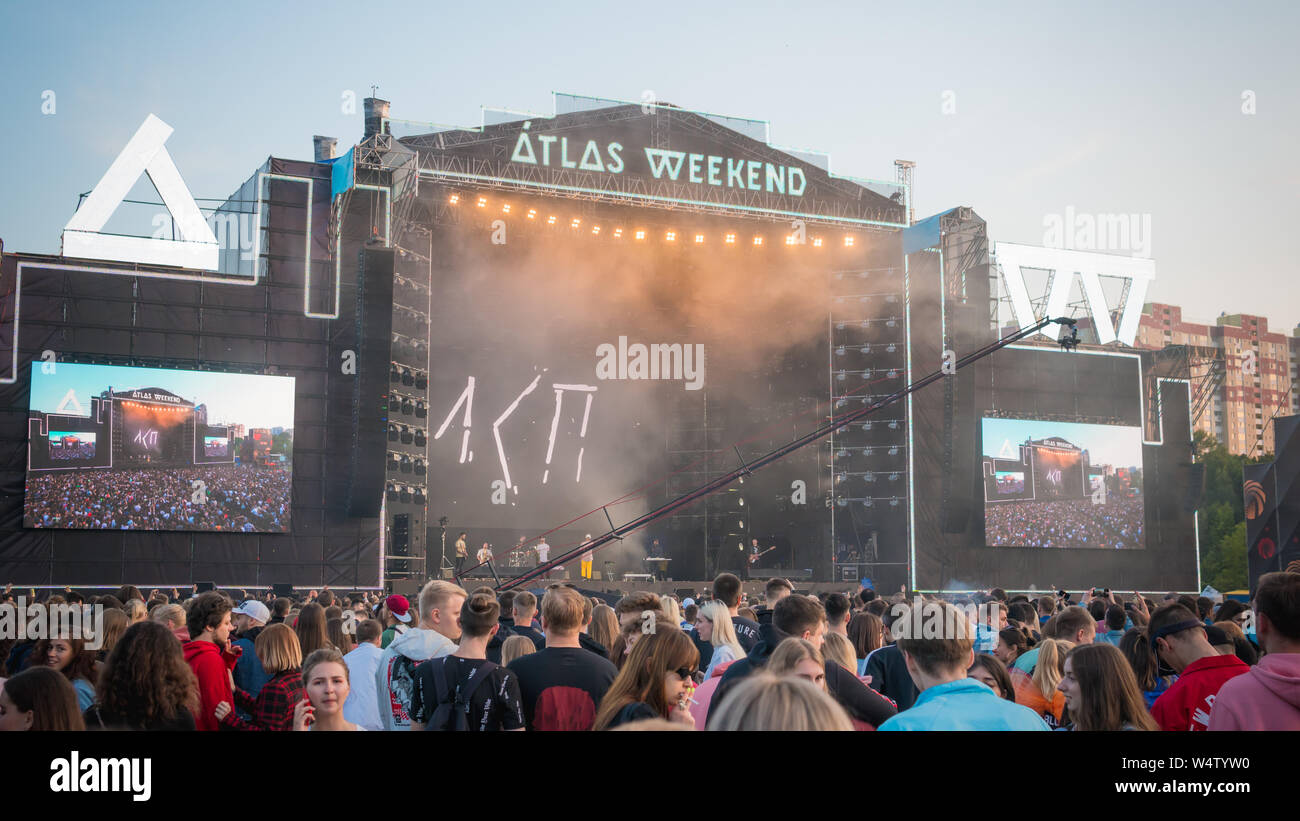 Kyiv, Ukraine - 07.13.2019: Atlas Weekend music festival outdoors ...