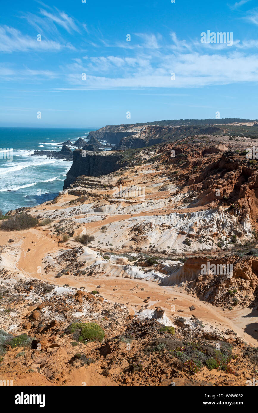 Rota Vicentina: route from Vila Nova de Milfontes to Almograve Stock ...