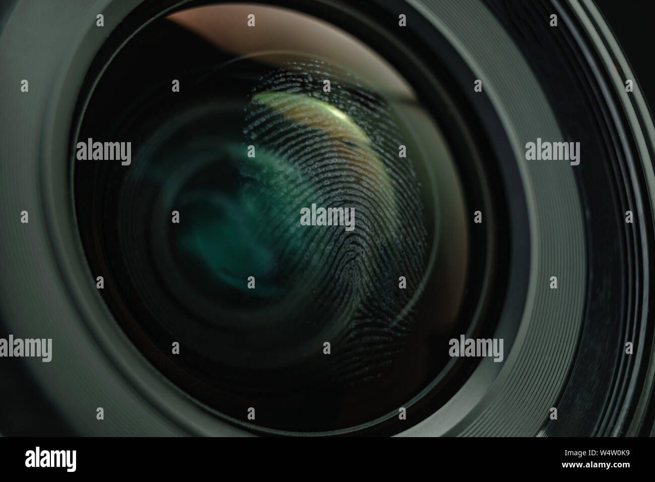 Fingerprint macro on lens hi-res stock photography and images - Alamy