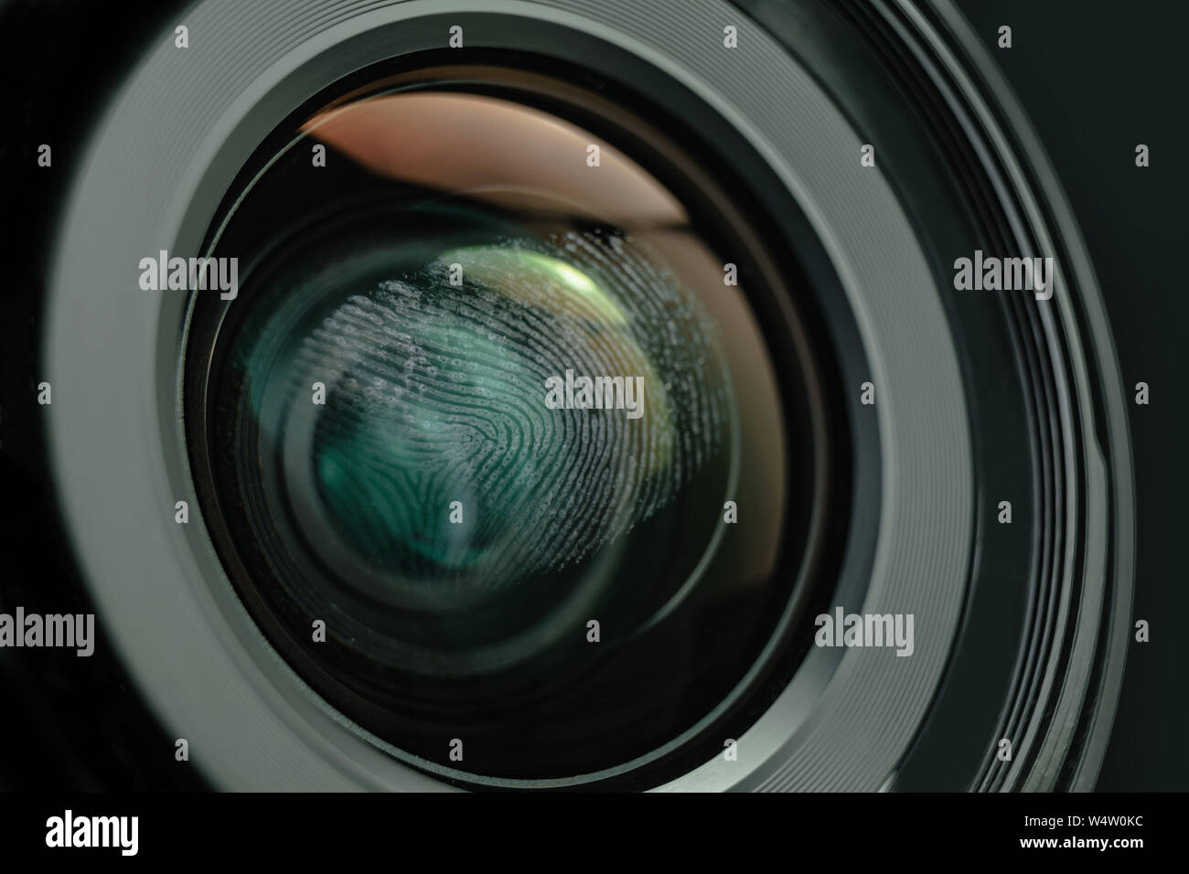Fingerprint macro on lens hi-res stock photography and images - Alamy