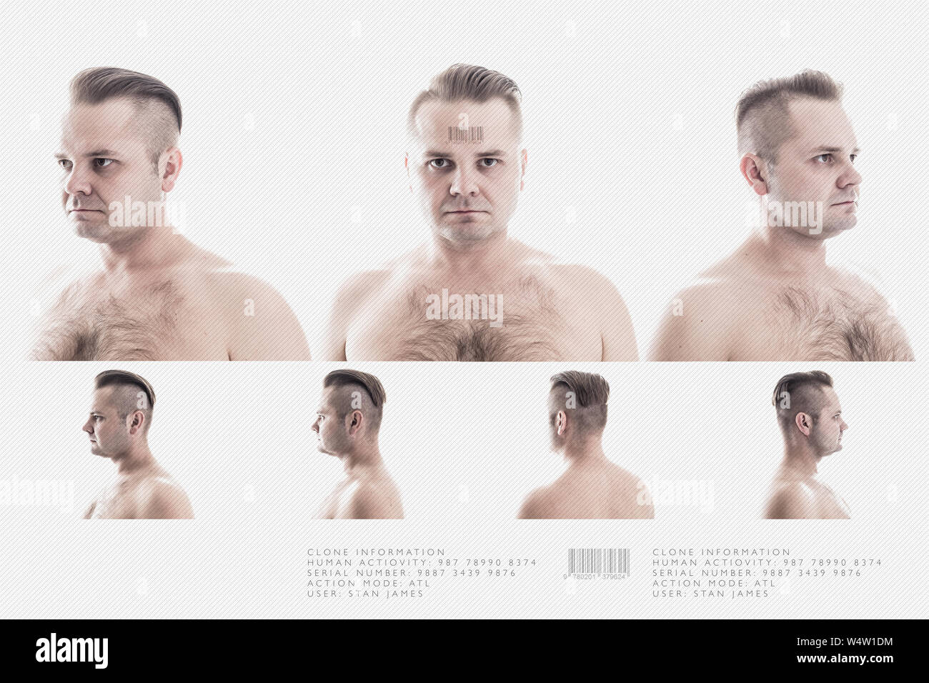 Copy of men / genetic clone concept Stock Photo - Alamy