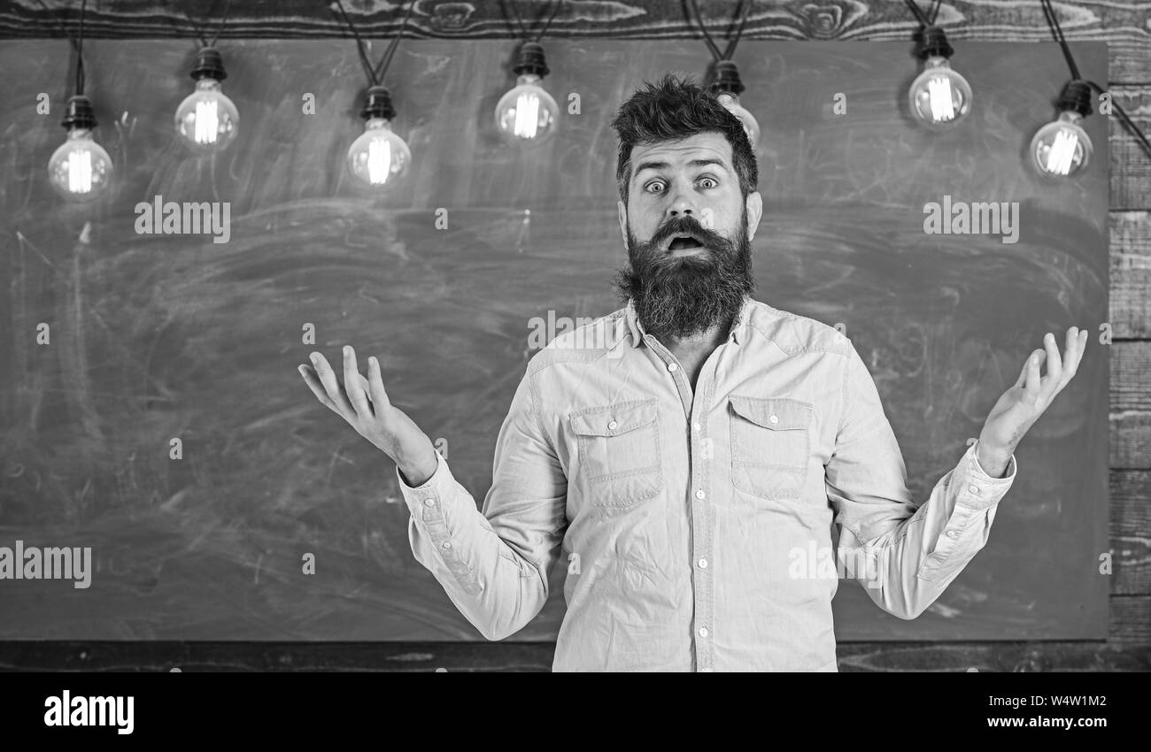 Bewildered expression on man face Black and White Stock Photos & Images ...