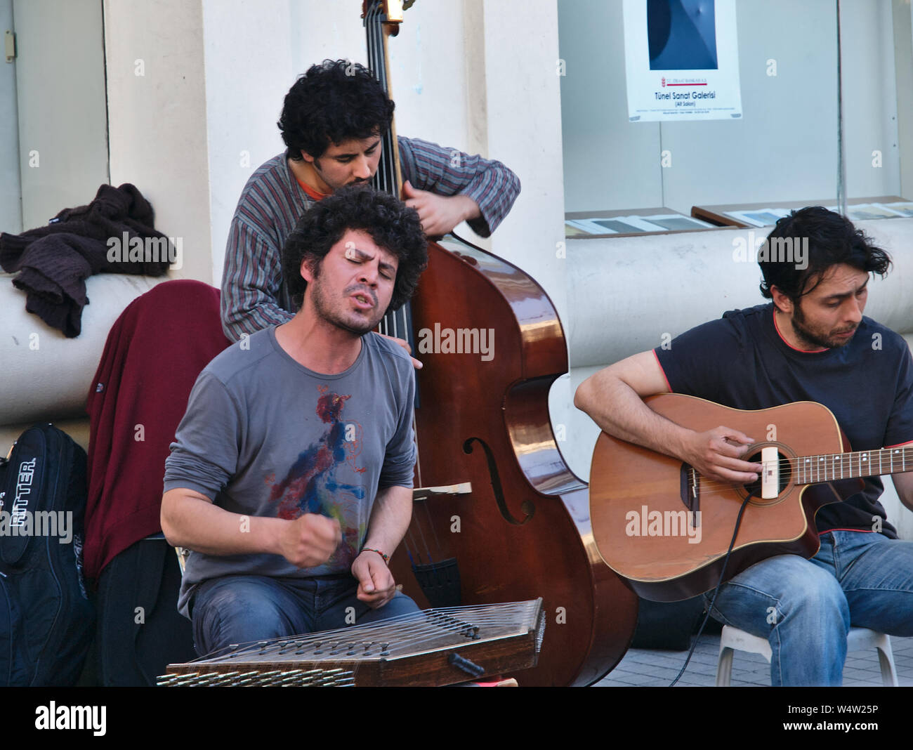 Istanbul, Turkey - 05/25/2010: Street musicians performing in Istanbul ...