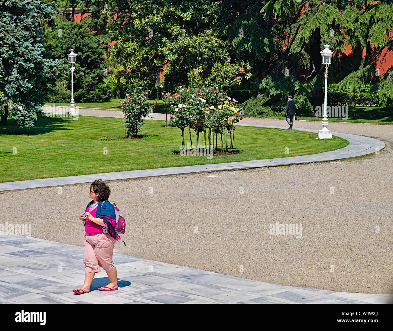 Obese fat female walking hi-res stock photography and images - Alamy