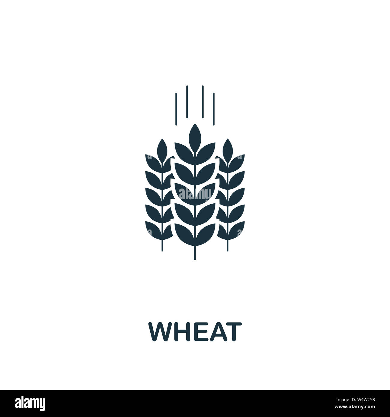 Wheat icon symbol. Creative sign from farm icons collection. Filled ...