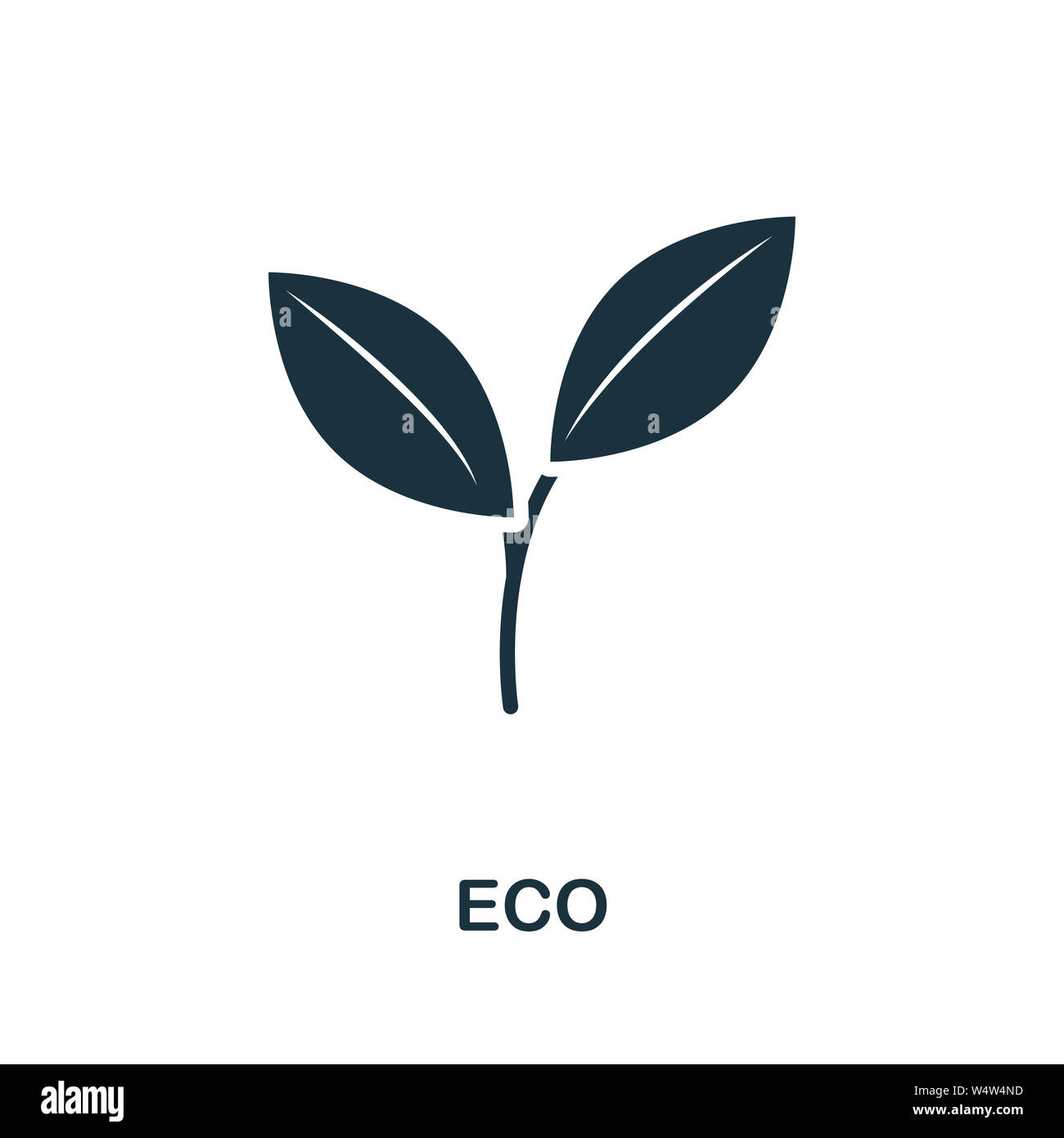 Eco icon symbol. Creative sign from farm icons collection. Filled flat ...