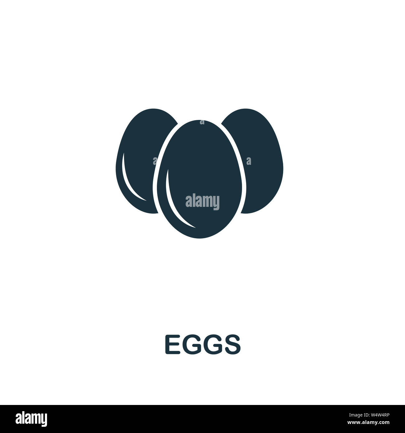 Eggs icon symbol. Creative sign from farm icons collection. Filled flat ...
