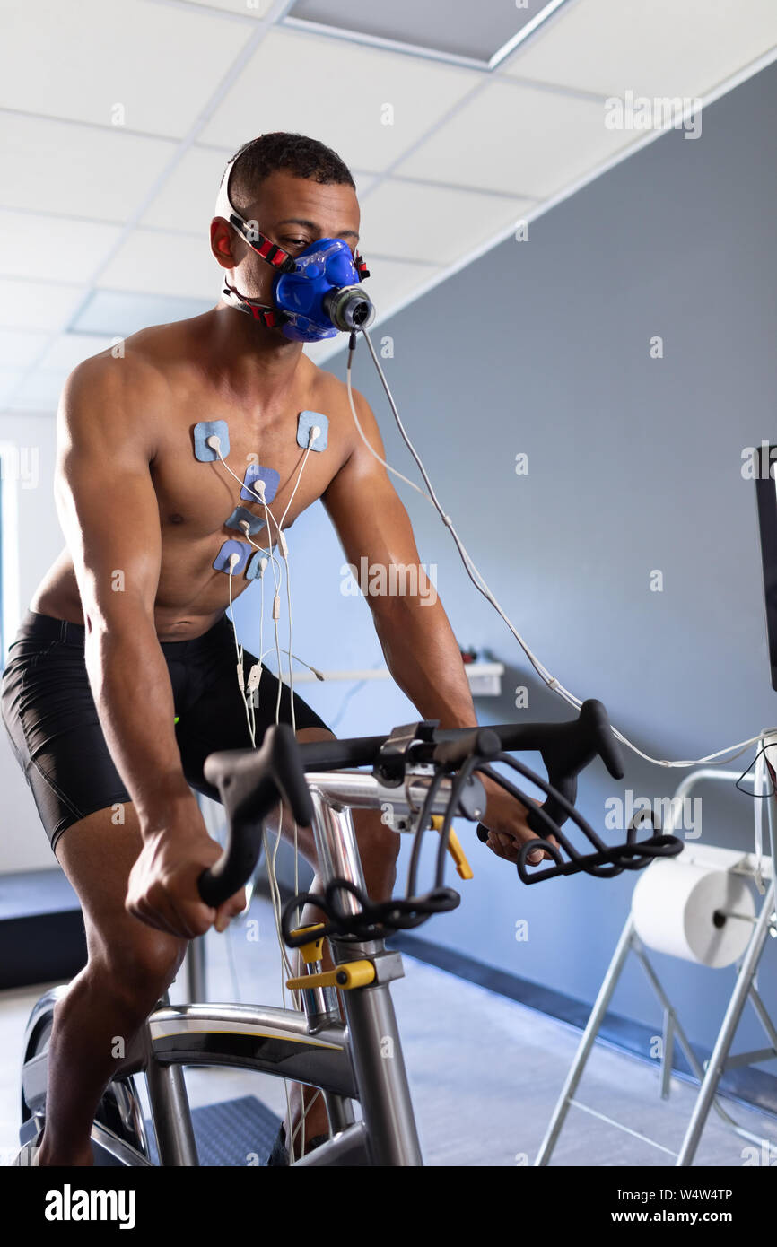 Man doing a fitness test Stock Photo - Alamy