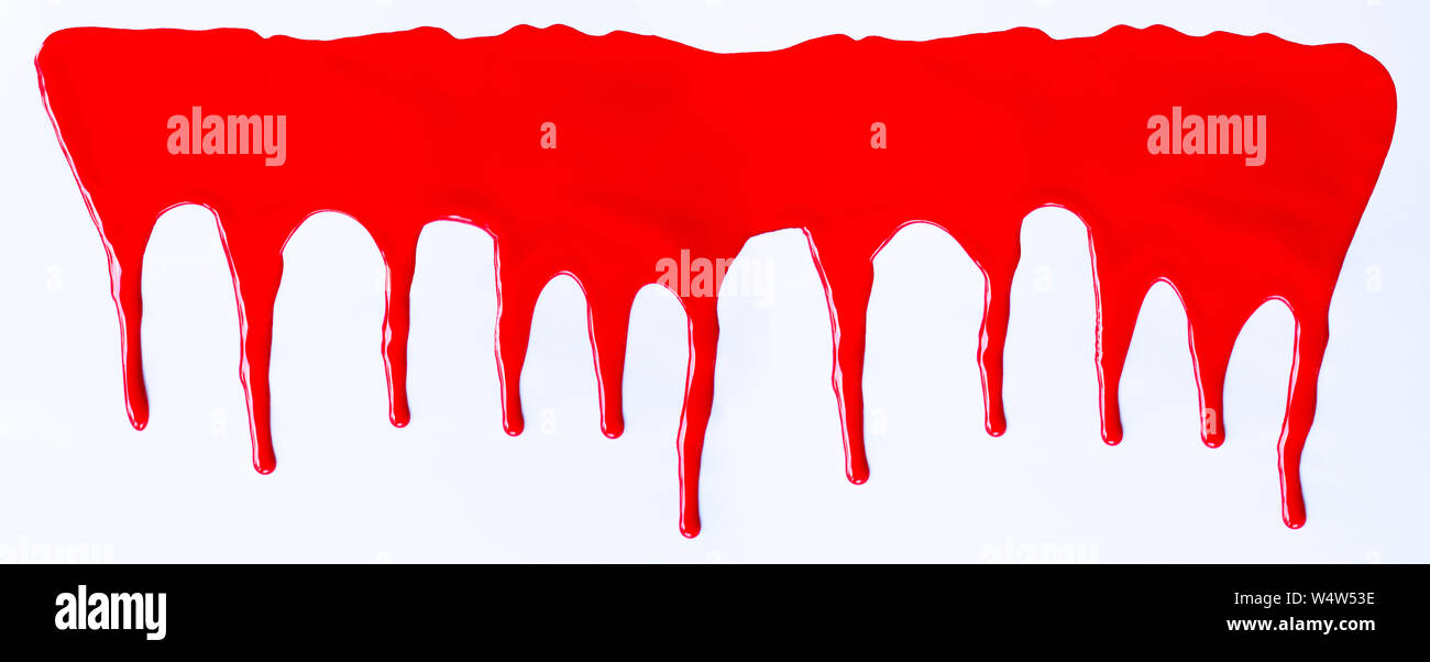 Red paint dripping on hi-res stock photography and images - Alamy