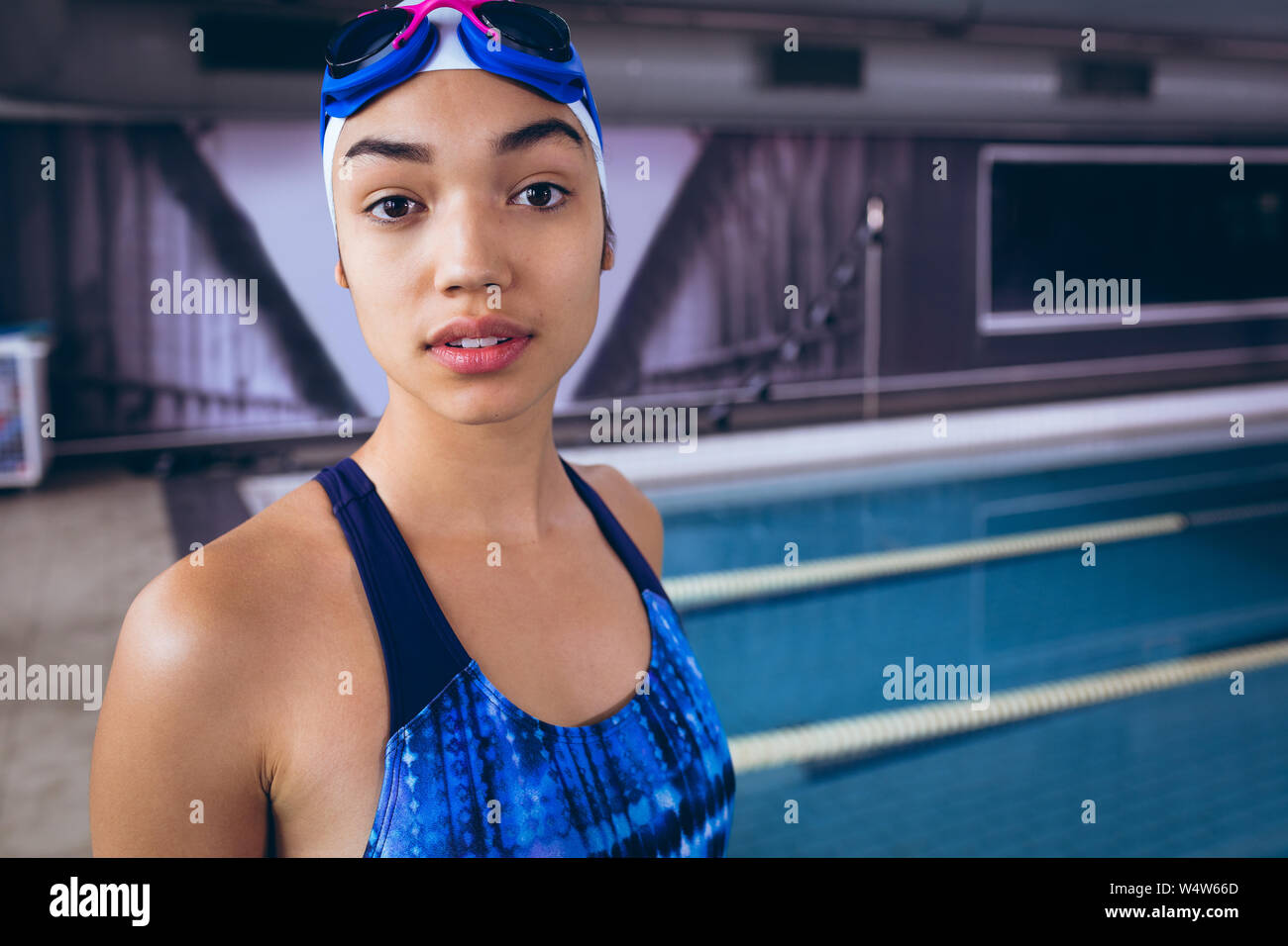 Young swimmer in a swimming stadium Stock Photo - Alamy