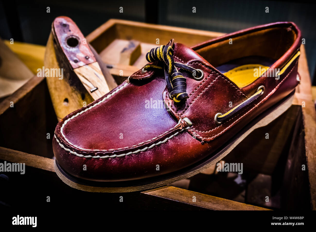 Mens Lace Up Casual Boat Deck Shoes Stock Photo - Alamy