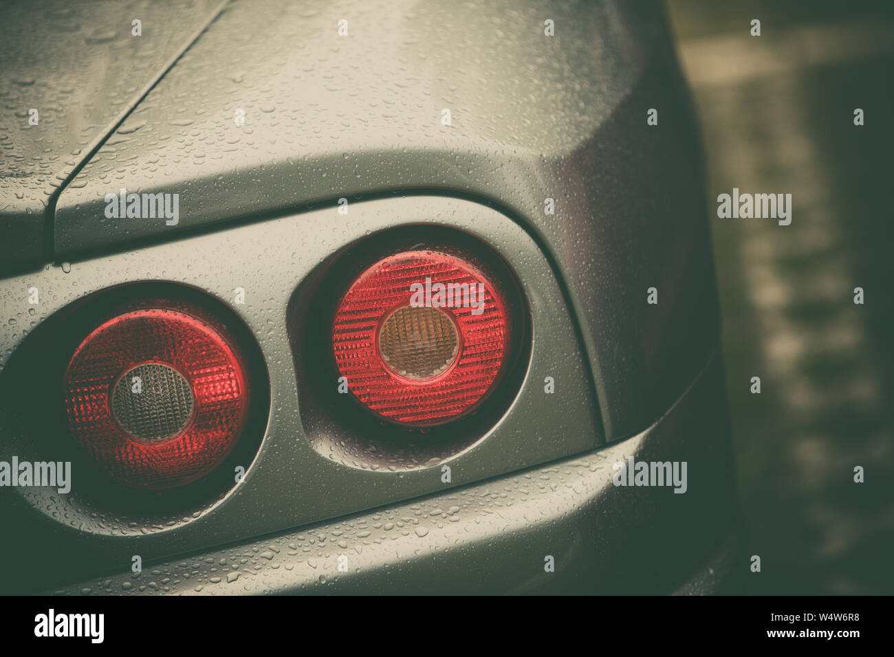 Car stopping at red light hi-res stock photography and images - Alamy