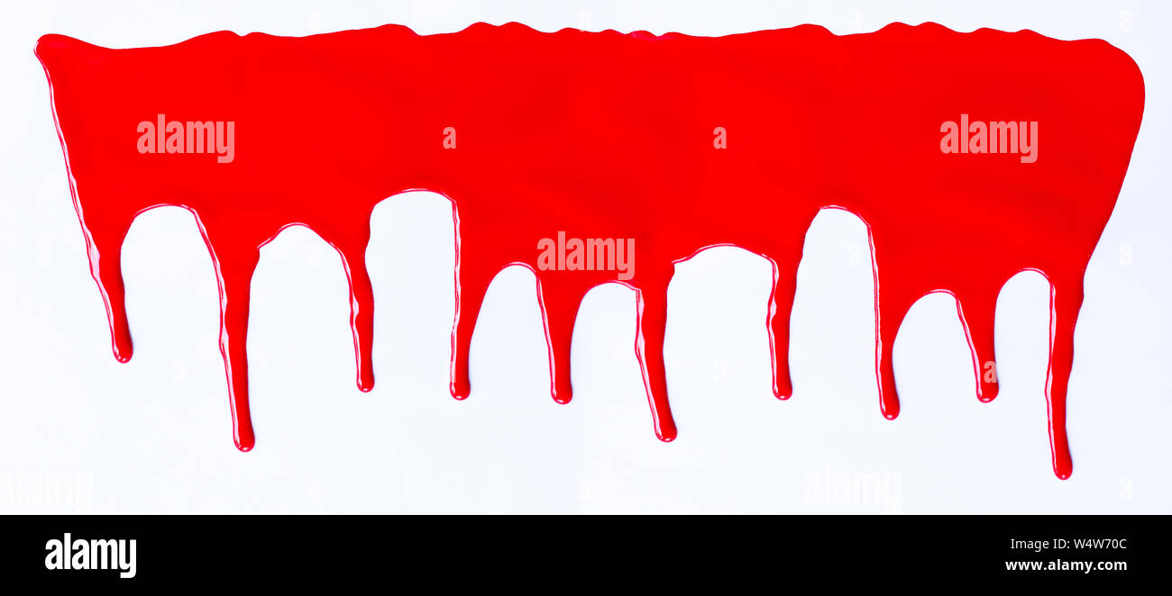 Red paint dripping on hi-res stock photography and images - Alamy