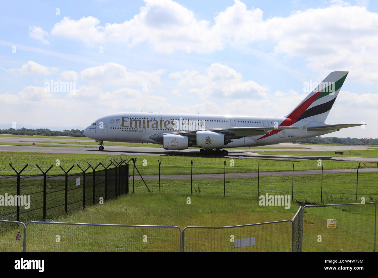 Manchester airport aviation viewing park Stock Photo - Alamy