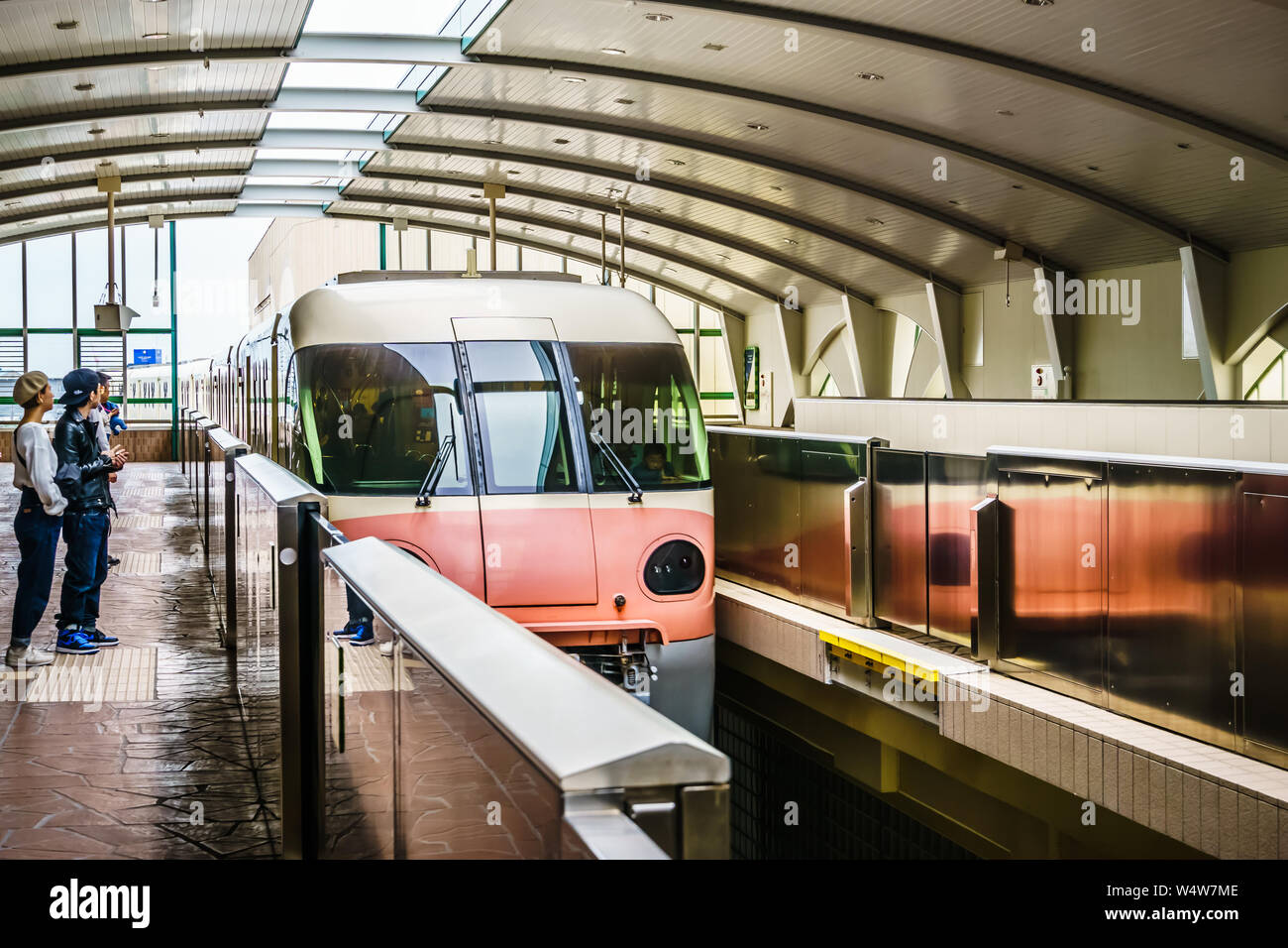 Tokyo, Japan - May 9, 2019: Taking Tokyo Disney Resort Line monorail to ...