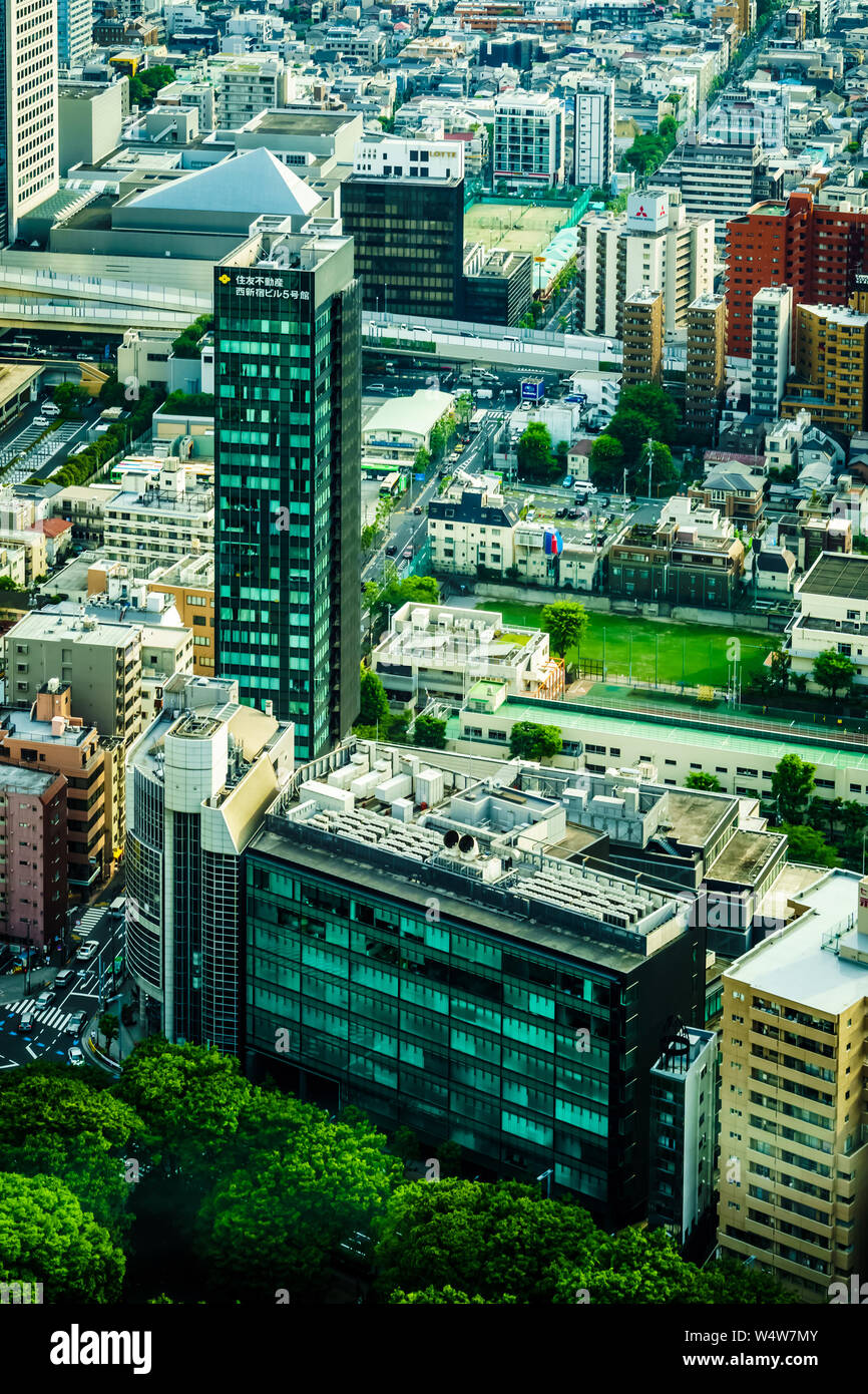 Tokyo, Japan - May 10, 2019: Beautiful Tokyo cityscape, viewing from ...