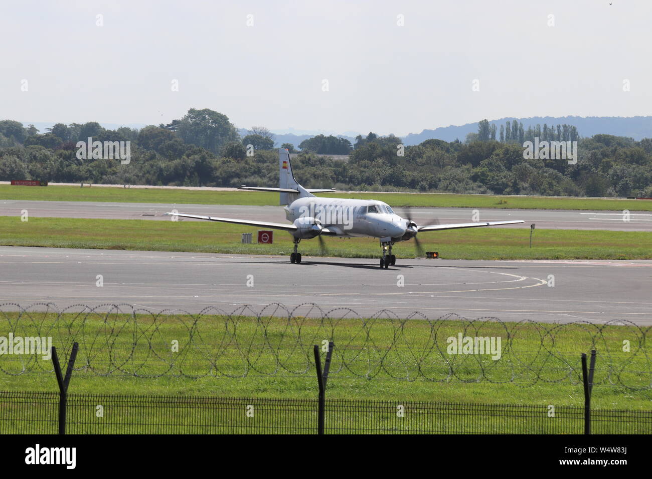 Manchester airport aviation viewing park Stock Photo - Alamy