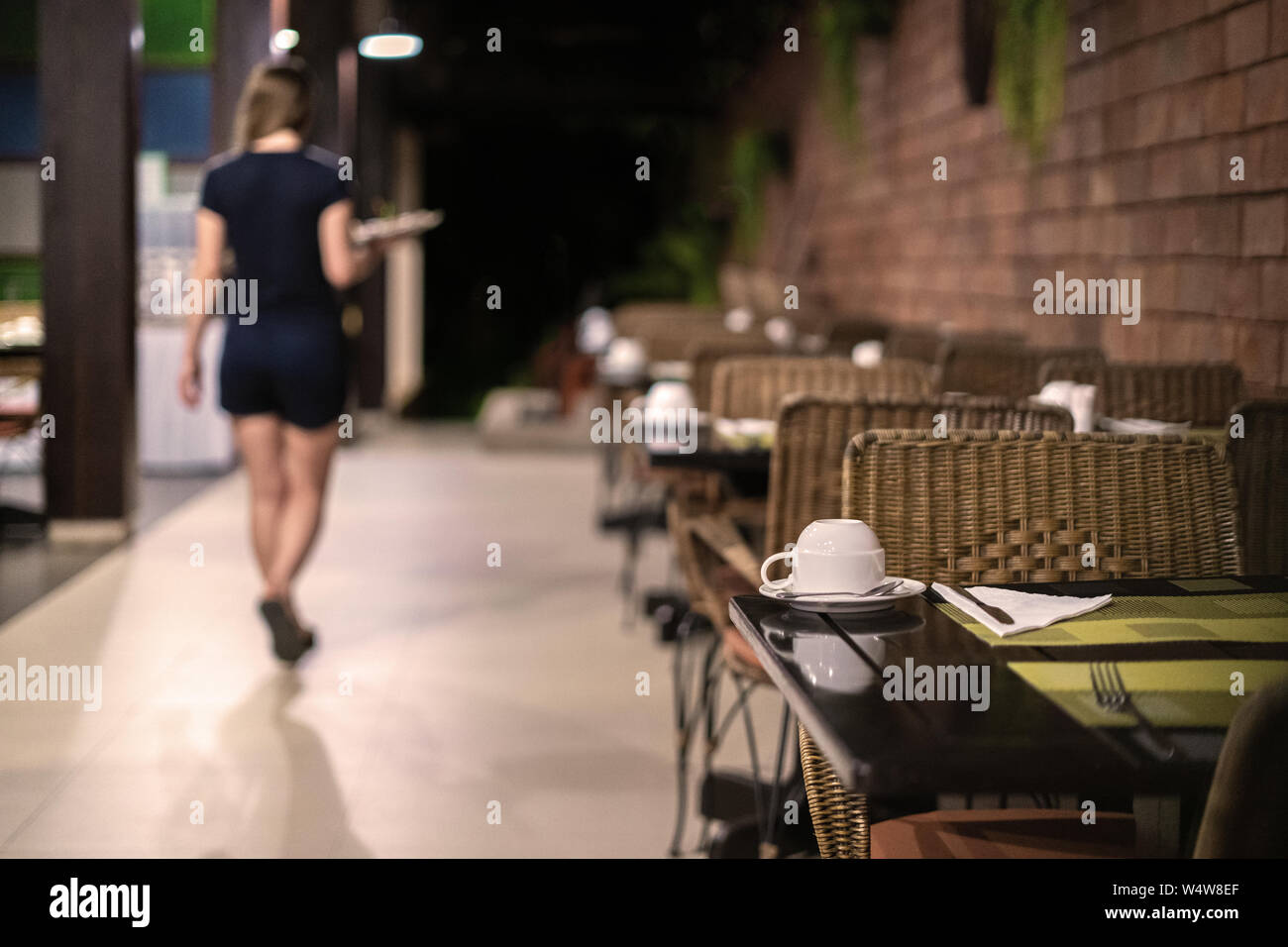 the waitress leaves, the cafe closes. evening, night, it's time to go ...