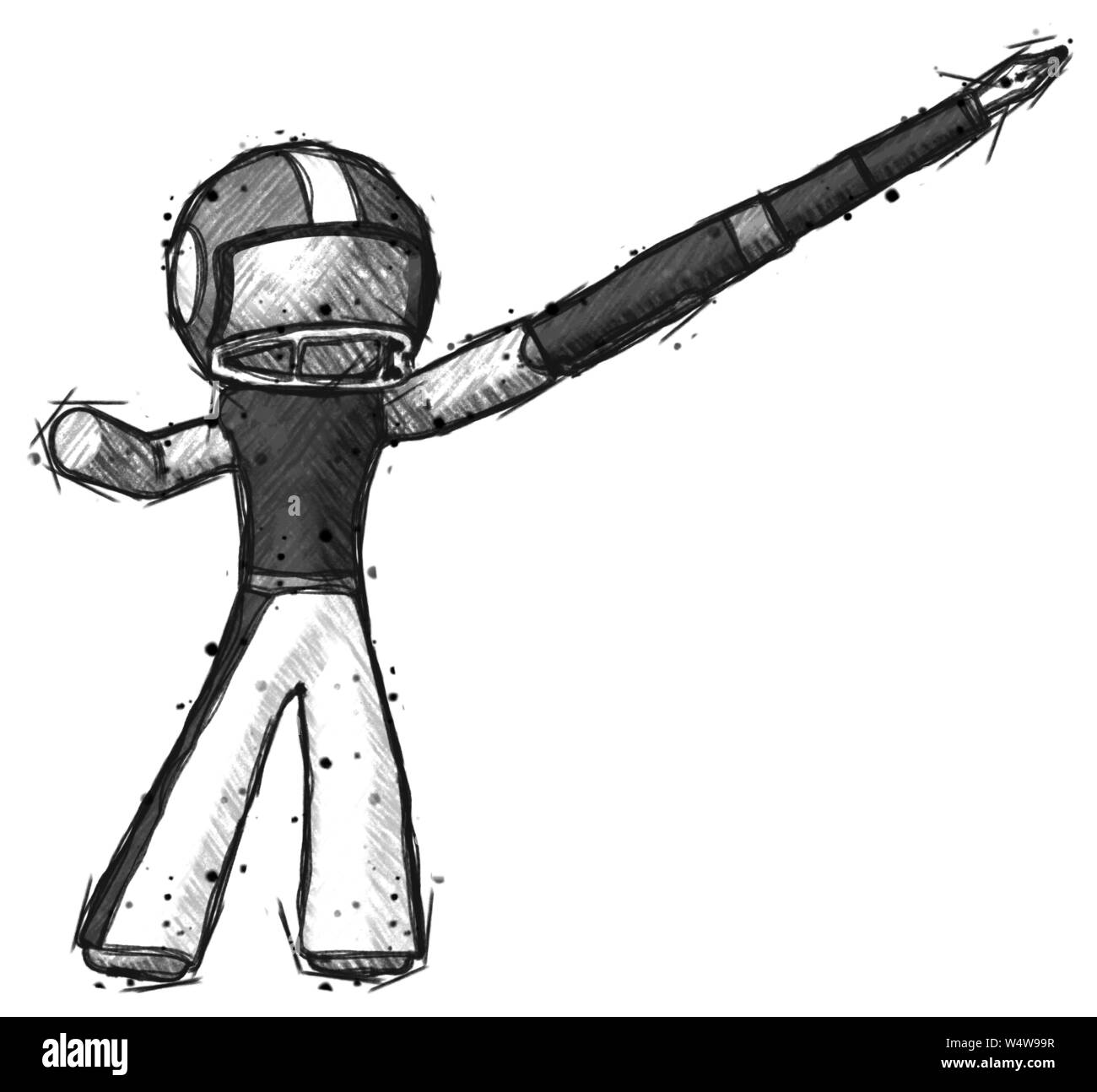 Sketch football player man pen is mightier than the sword calligraphy ...