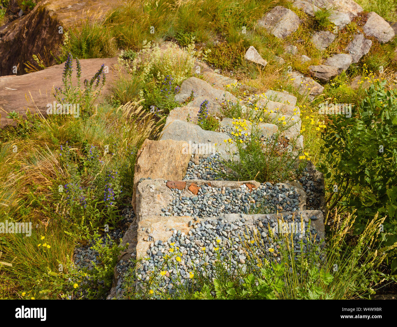 a stone ladder to go from one difference in level to another in the ...