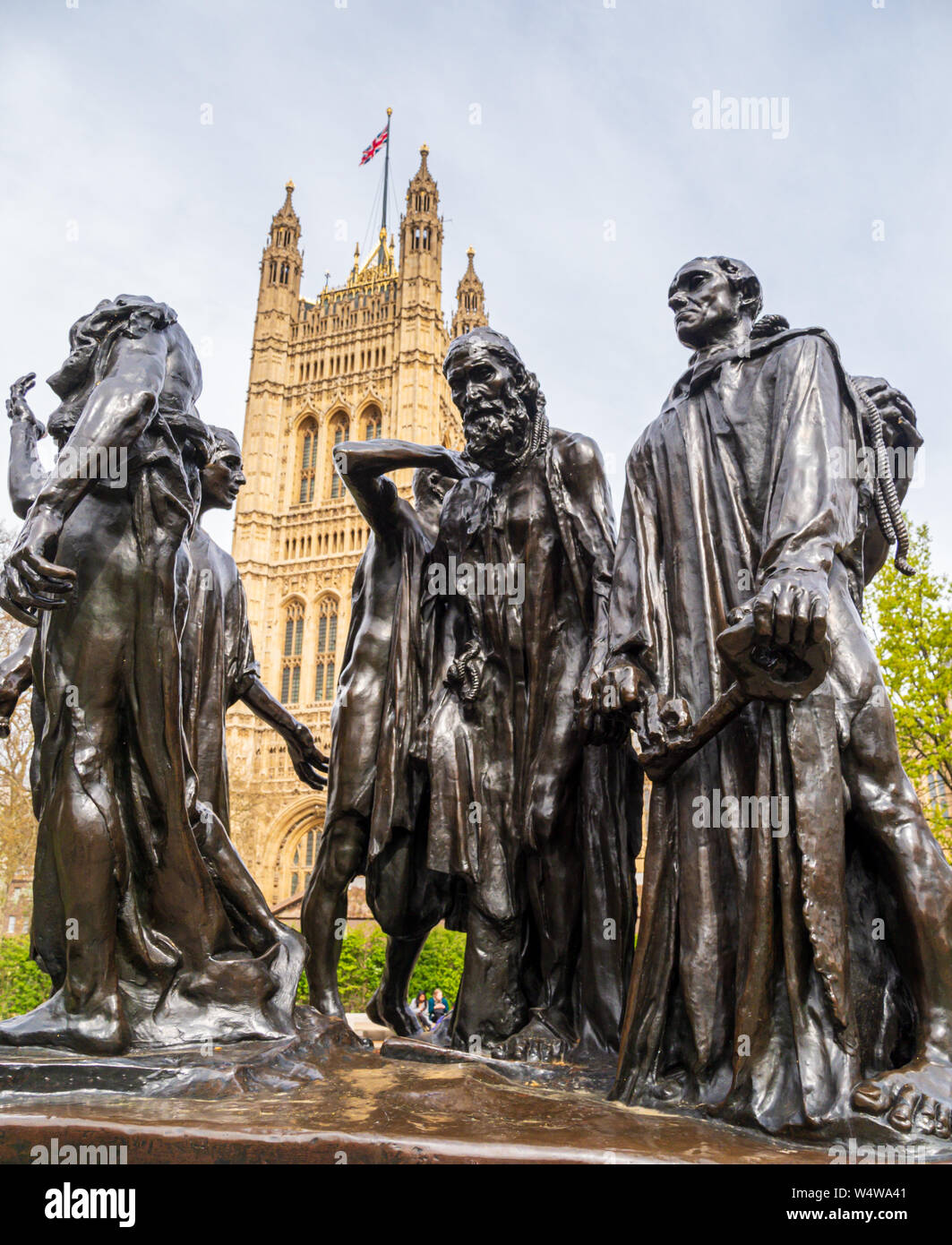 The Burghers of Calais, by the French sculptor, Auguste Rodin, in ...