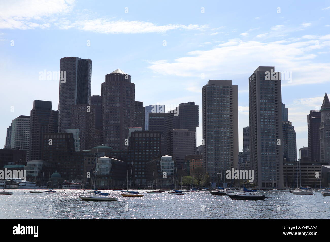 Boston City Landscape From Water Stock Photo - Alamy